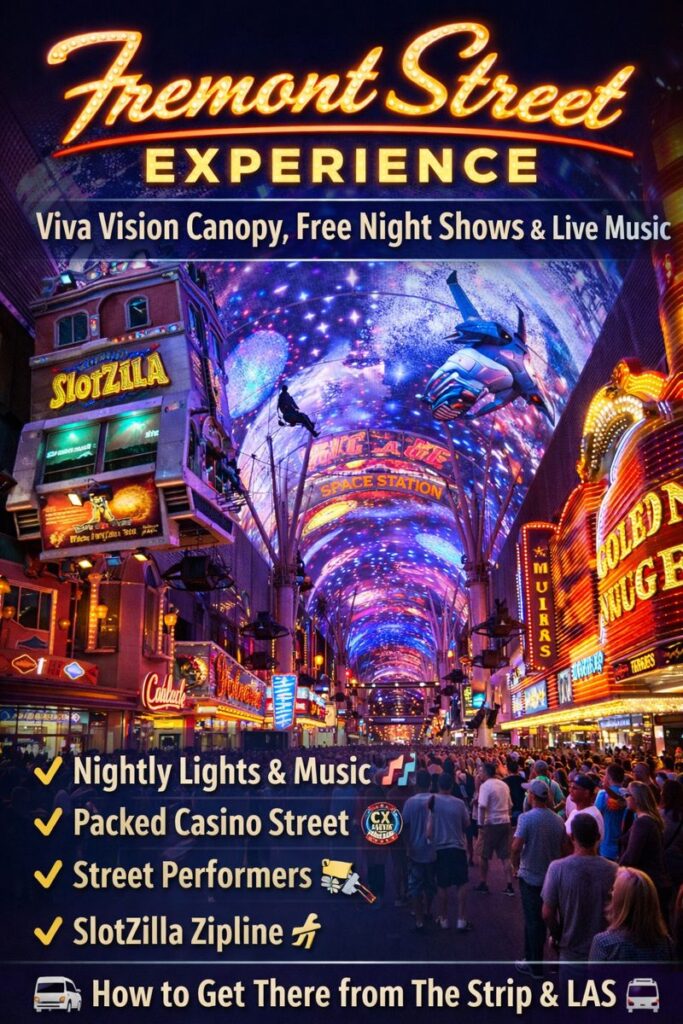 Fremont Street Experience: Viva Vision Canopy, Free Night Shows, Live ...