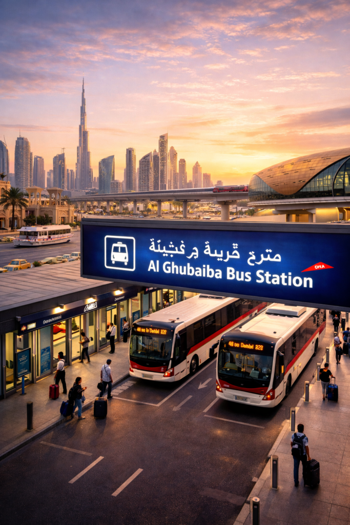 Dubai central bus terminal: where to catch intercity buses (Abu Dhabi ...