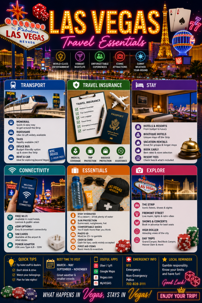 Las Vegas Travel Essentials - Way4I